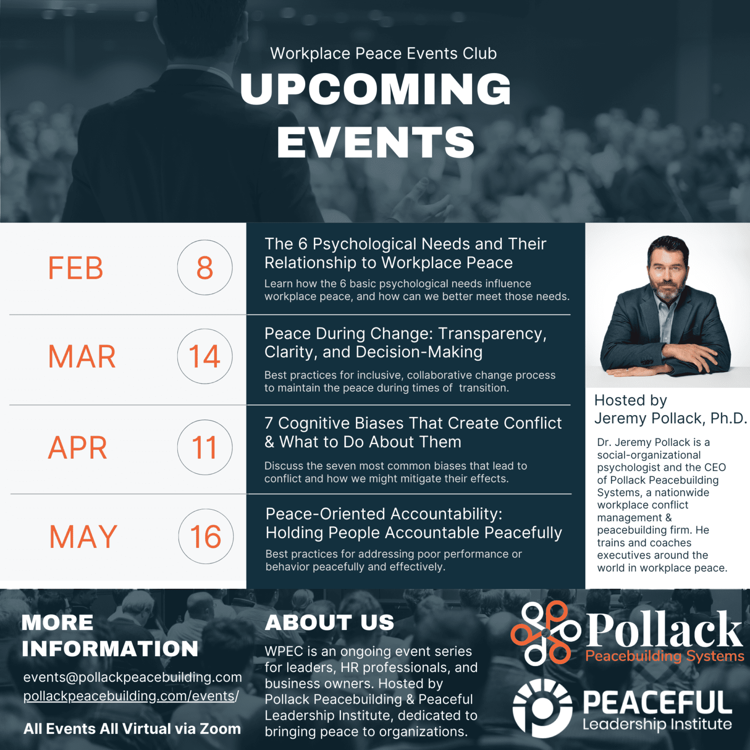 Conflict Resolution Events: Workshops on Workplace Peace